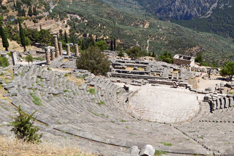 Delphi antiguo en Grecia foto de archivo. Imagen de exterior - 20712548