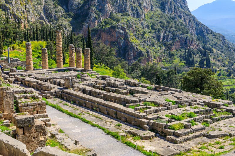 Delphi Archaeological Site stock image. Image of oracle - 90083993