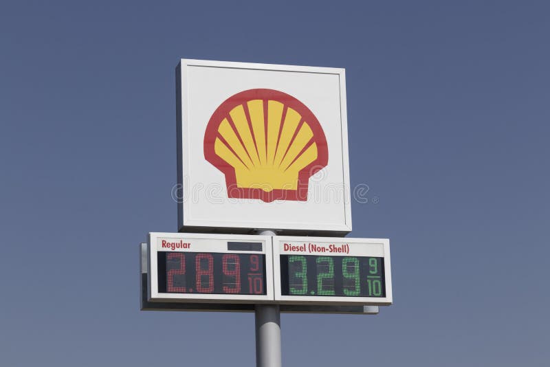 Shell Gas Station. Royal Dutch Shell Plc is Based in the Hague ...