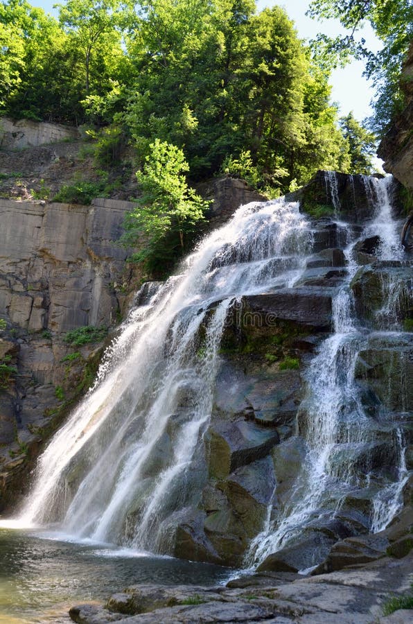 Delphi Falls in Madison County NYS in Summer Stock Photo - Image of ...