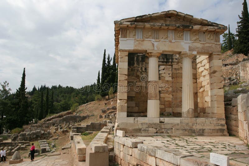 Temple in Delphi stock image. Image of classic, vacation - 1160209