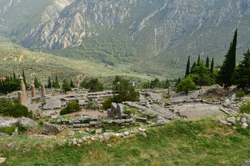 Delphi Greece - August 31 2022 : Archaeological Site Stock Photo ...