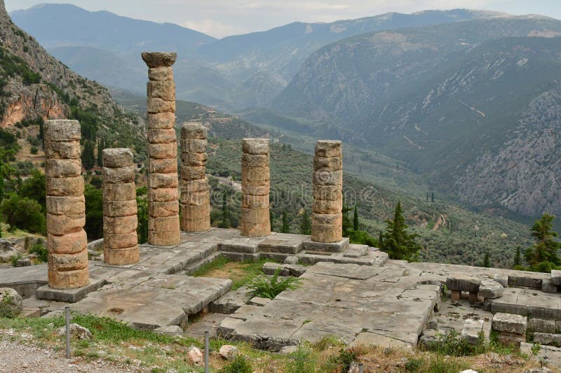 Delphi Greece - August 31 2022 : Archaeological Site Editorial Image ...