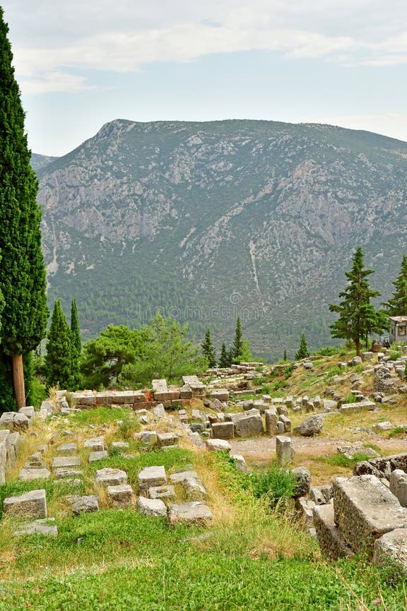 Delphi Greece - August 31 2022 : Archaeological Site Stock Image ...