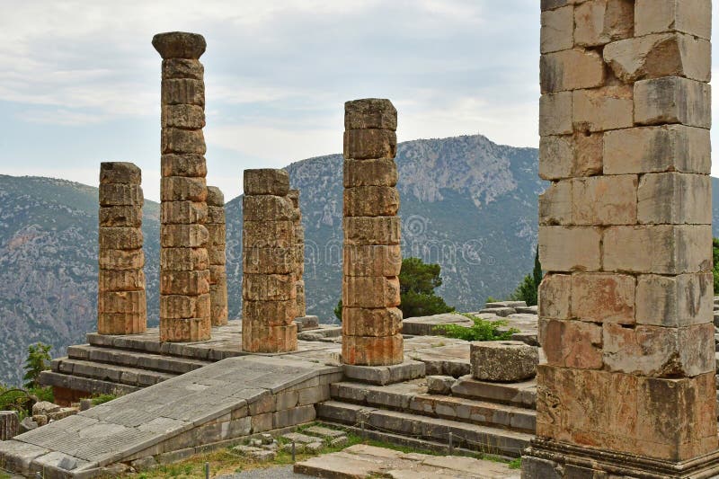 Delphi Greece - August 31 2022 : Archaeological Site Editorial Stock ...