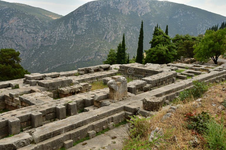 Delphi Greece - August 31 2022 : Archaeological Site Editorial Image ...