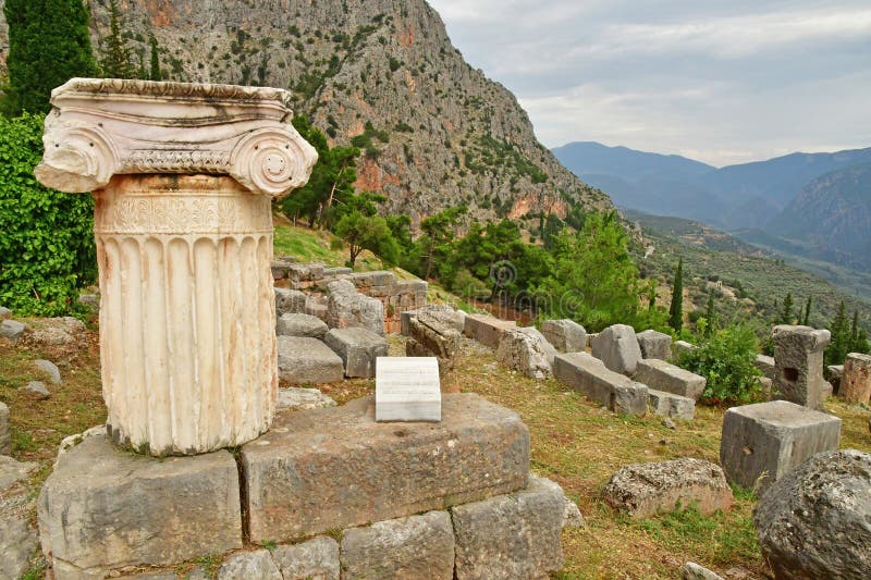 Delphi Greece - August 31 2022 : Archaeological Site Editorial ...
