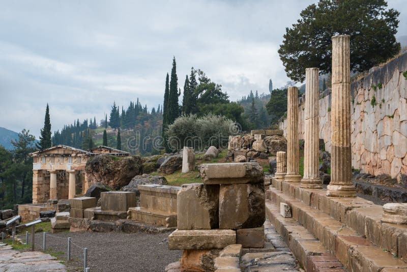 Delphi, Greece stock image. Image of arachova, acropolis - 66248719