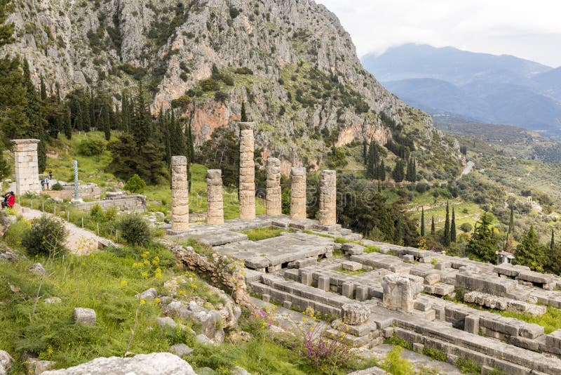 Sanctuary of Delphi, Greece Stock Photo - Image of culture, landmark ...