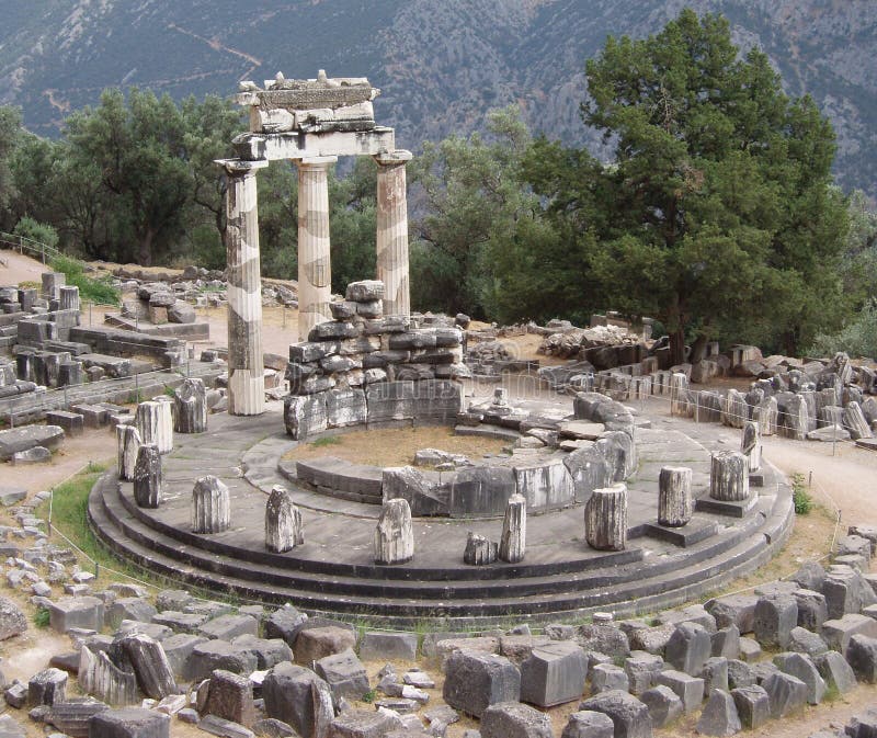 Delphi - Greek Ruins stock photo. Image of restored, architecture ...