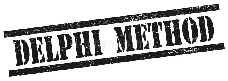 DELPHI METHOD Text Written on Purple Indigo Grungy Round Stamp Stock ...