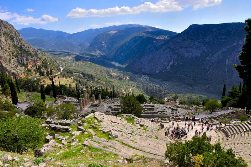 Delphi ruins in greece stock photo. Image of history - 88306956