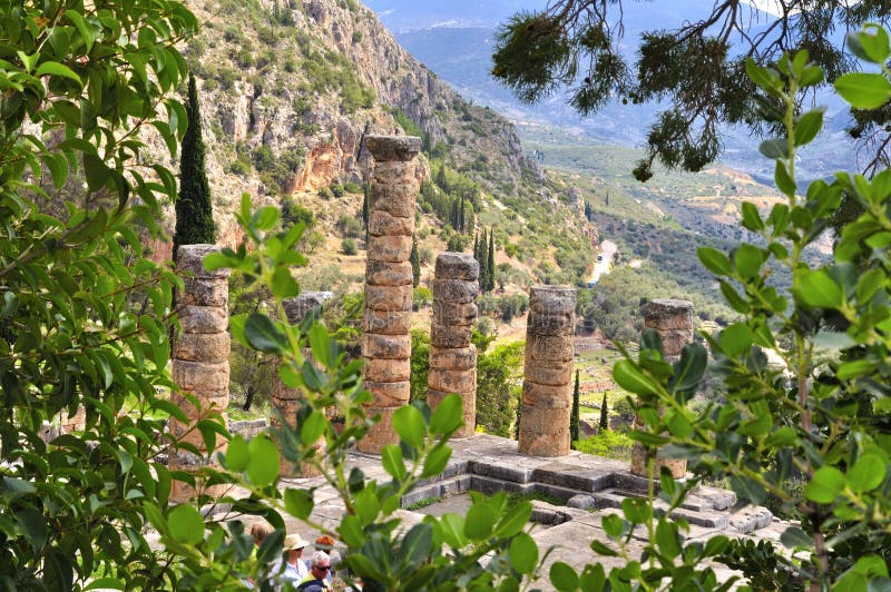 Delphi ruins in greece stock photo. Image of landmark - 89027446