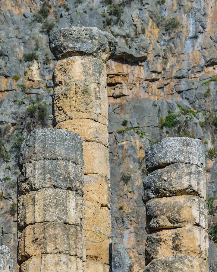 Delphi Sanctuary, Phocis, Greece Stock Photo - Image of greece, ruins ...