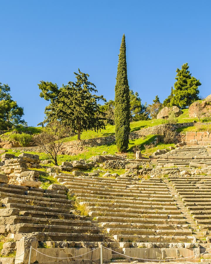 Delphi Sanctuary, Phocis, Greece Stock Image - Image of ancient ...