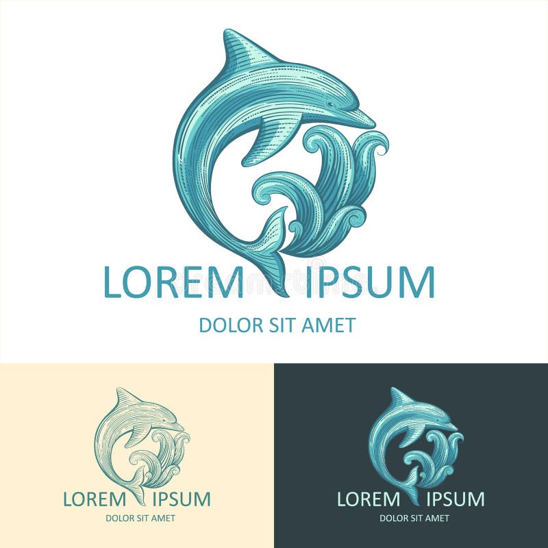Delphin Logo Template vektor abbildung. Illustration von abbildung ...