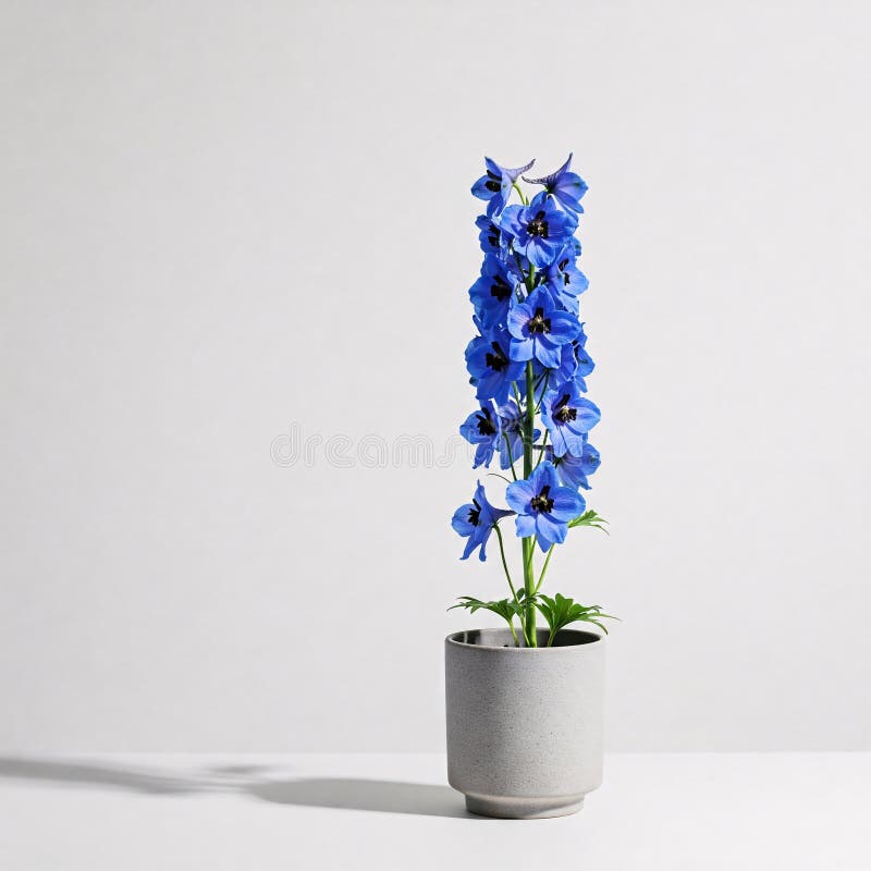 Delphinium Plant Pot White Background Stock Photos - Free & Royalty ...