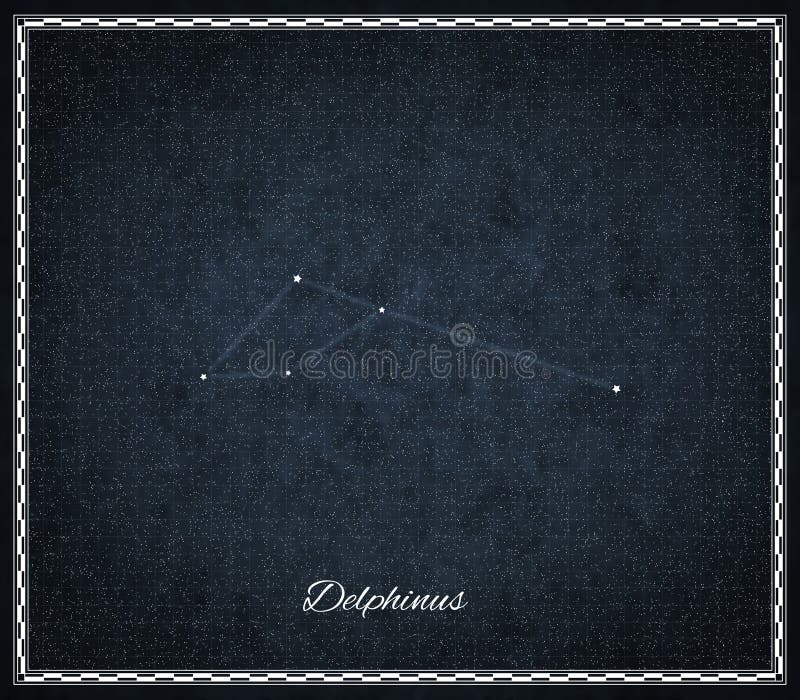 Delphinus Star Constellation, Night Sky, Cluster of Stars, Deep Space ...