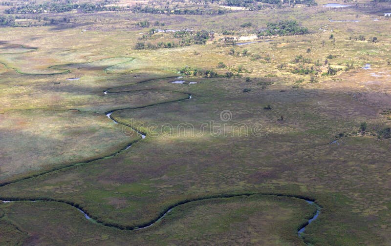 Aerial View of an African Bush Landscape Stock Image - Image of kudu ...