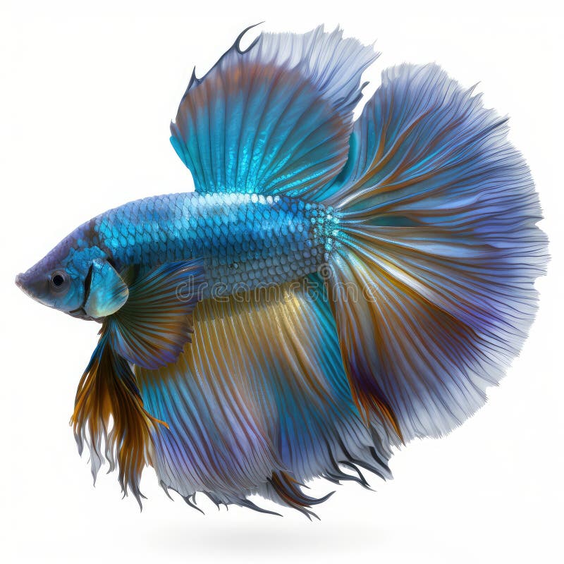 Delta Betta Fish. Popular Fish. Isolated on White Background. Stock ...