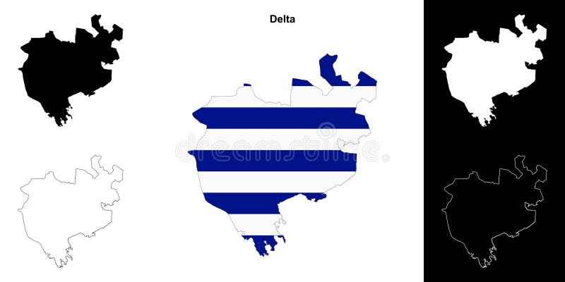 Delta Outline Map Stock Illustrations – 452 Delta Outline Map Stock ...