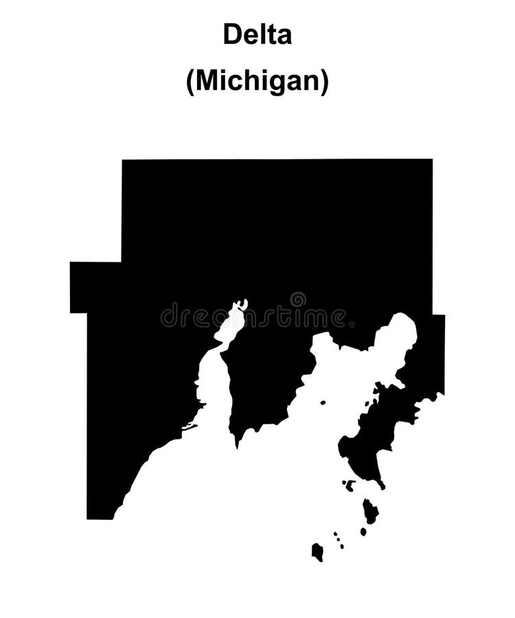 Delta outline map stock vector. Illustration of territory - 361607256 Delta outline map stock vector. Illustration of territory - 361607256