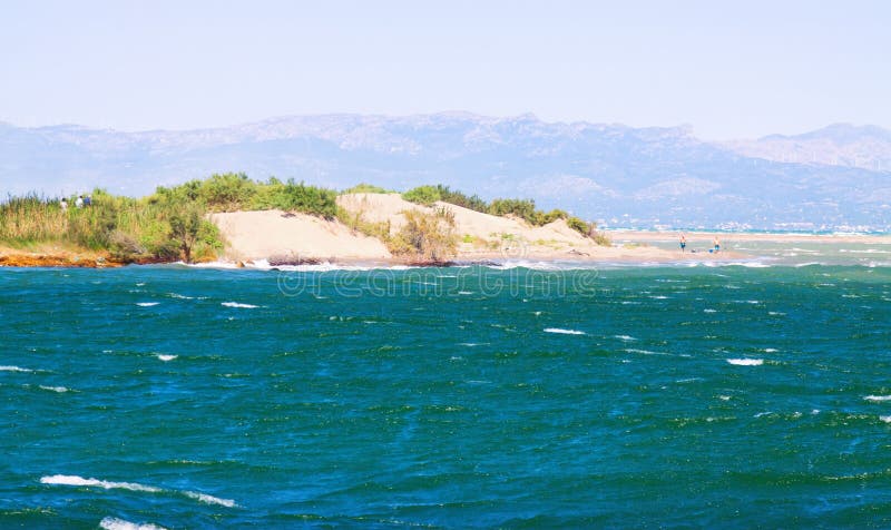 Delta Del Fiume Ebro Di Estate Fotografia Stock - Immagine di ...