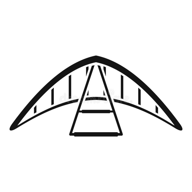 Delta Hang Glider Icon Simple Vector. Wind Plane Stock Vector ...