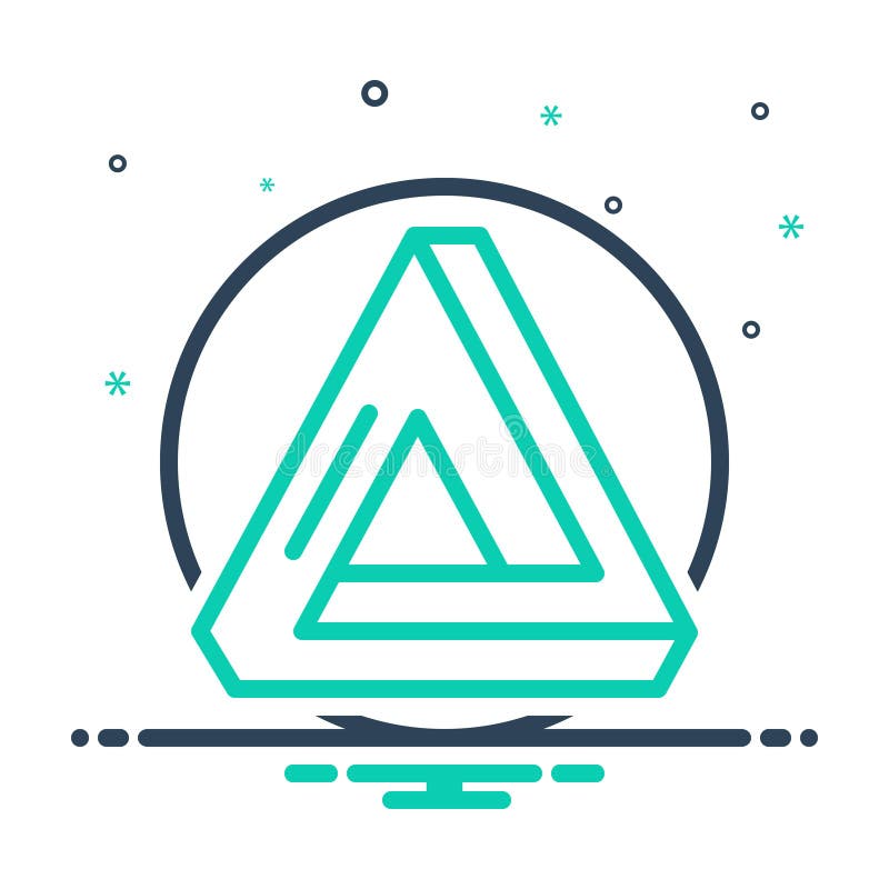 Mix Icon for Delta, Business and Label Stock Vector - Illustration of ...