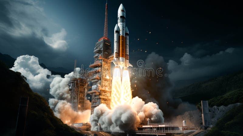 Delta III Launch Vehicle of McDonnell Douglas Stock Image - Image of ...
