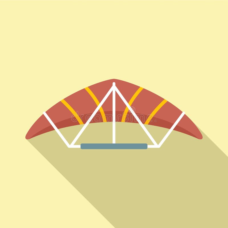 Delta Nature Icon Flat Vector. Hang Gliding Stock Vector - Illustration ...