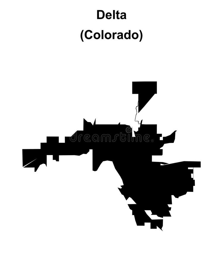 Delta outline map stock illustration. Illustration of infographics ...