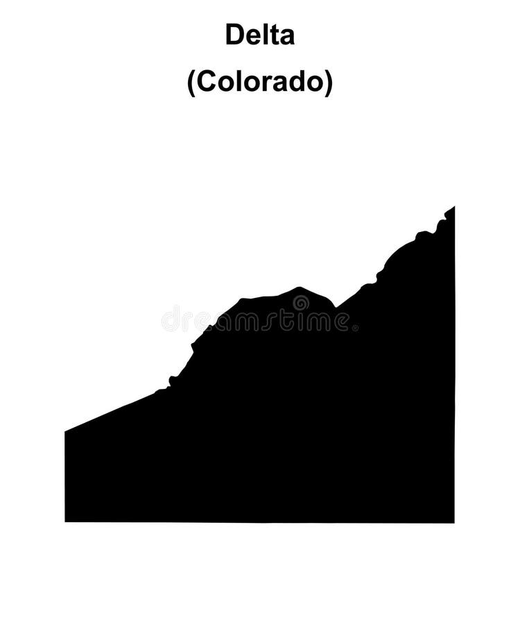 Delta outline map stock illustration. Illustration of icon - 357886249