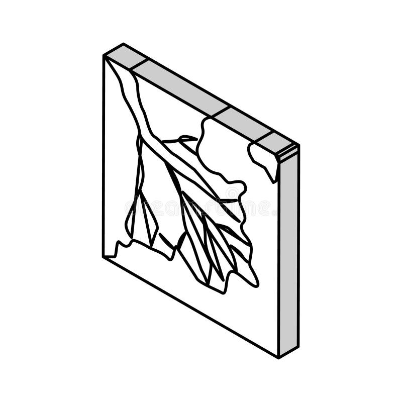 Delta River Isometric Icon Vector Illustration Stock Vector ...