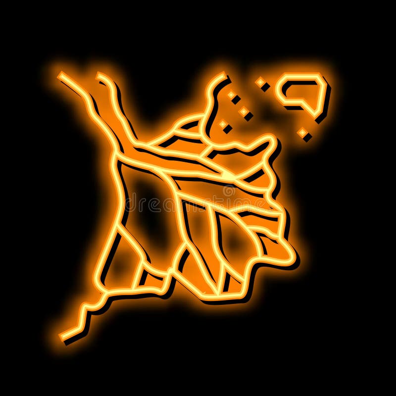 Delta River Neon Glow Icon Illustration Stock Vector - Illustration of ...