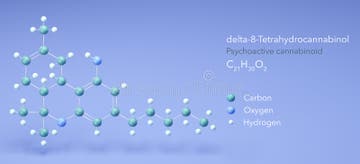 Delta-8-Tetrahydrocannabinol Molecule, Molecular Structures, Delta-8 ...
