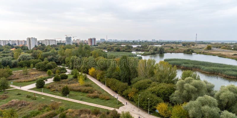 Delta Vacaresti from Bucharest Panoramic View Stock Illustration ...