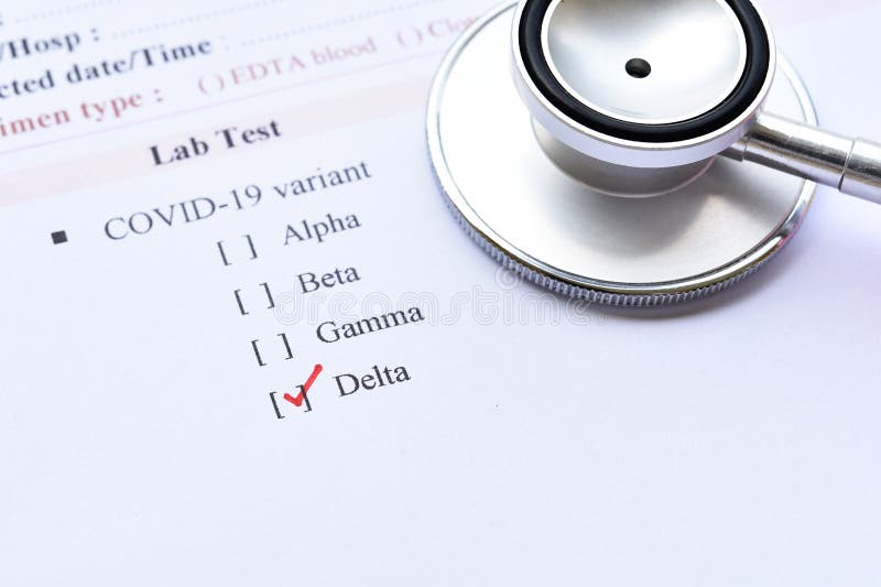 Delta Variant COVID-19 Positive Result Stock Image - Image of ...
