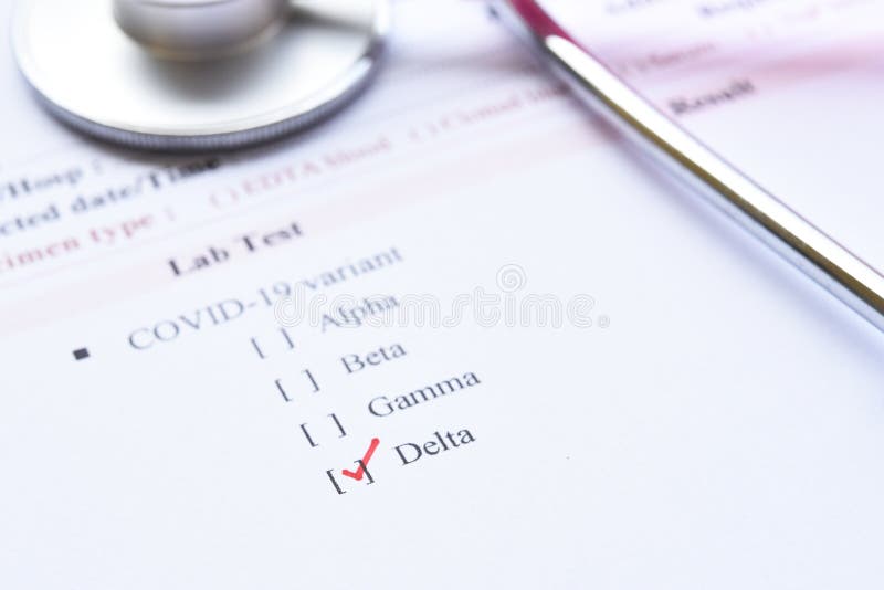 Delta Variant COVID-19 Positive Result Stock Image - Image of ...