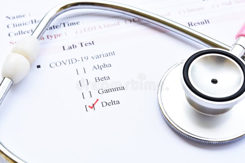Delta Variant COVID-19 Positive Result Stock Image - Image of beta ...