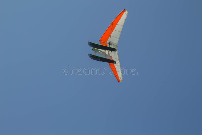 Delta Wing with Engine Flies by the Blue Sky Stock Image - Image of ...