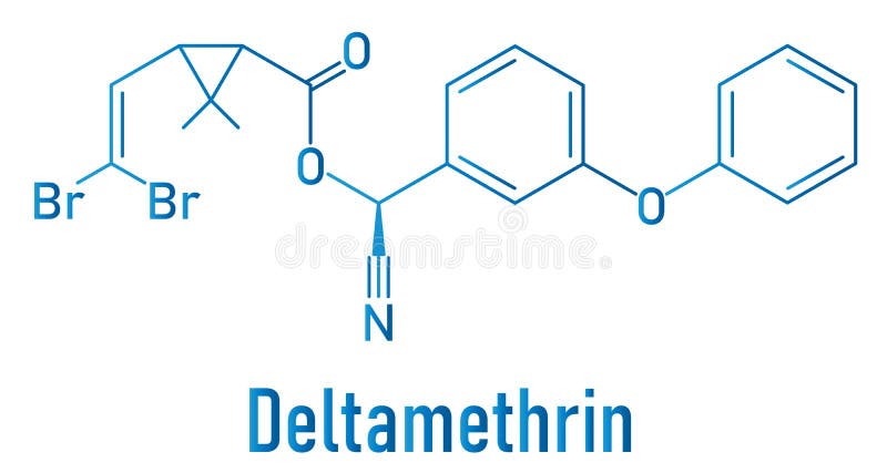 Deltamethrin Insecticide Molecule. Synthetic Pyrethroid. Skeletal ...