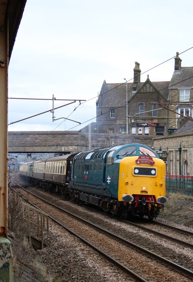 Deltic Diesel Locomotive 55009 Alycidon Carnforth Editorial Image ...