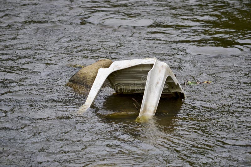 Deluge stock image. Image of flooding, bench, flow, river - 326016903
