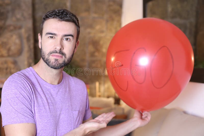 Delusional Man with an Inflated Ego Stock Image - Image of mind ...
