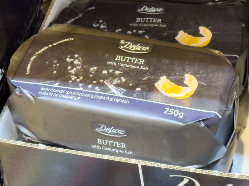 Deluxe Butter with Camargue Salt in Packaging at Grocery Store ...