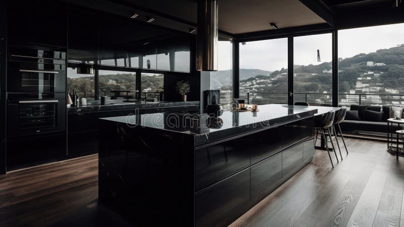 Deluxe Colors Kitchen stock illustration. Illustration of house - 275429014