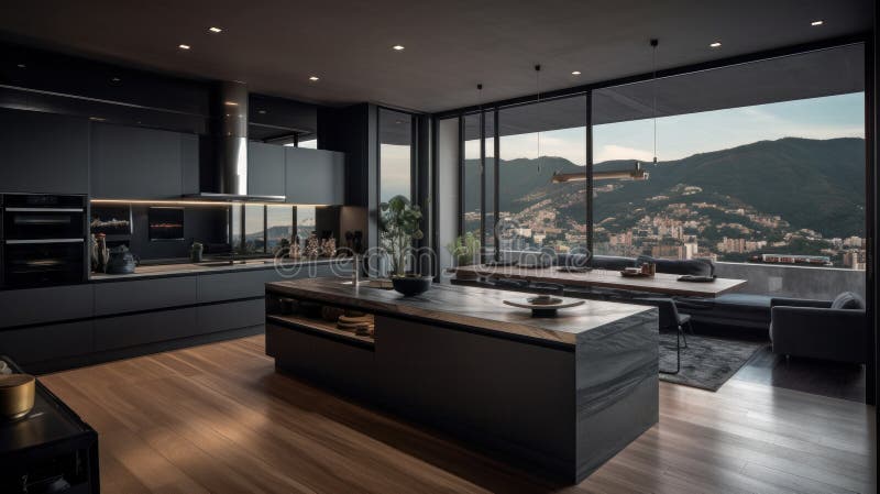 Deluxe Colors Kitchen stock illustration. Illustration of luxury ...