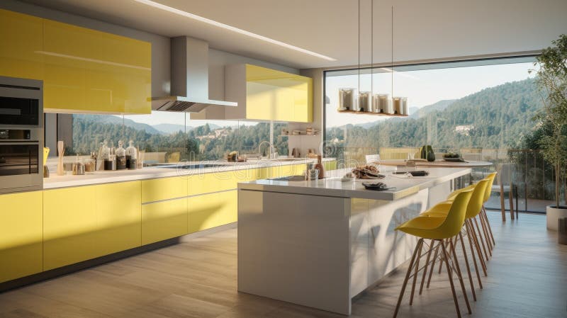 Deluxe Colors Kitchen stock illustration. Illustration of floor - 275429147