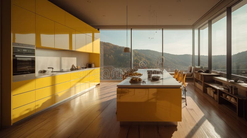 Deluxe Colors Kitchen stock illustration. Illustration of luxury ...